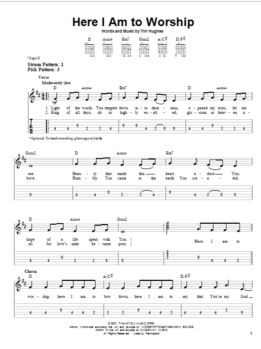Guitar Chords For Worship Songs